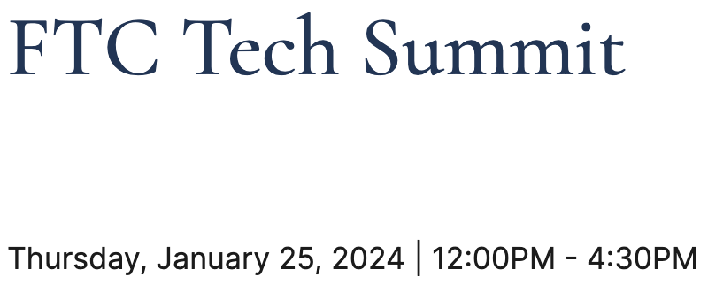 FTC Tech Summit – EPIC – Electronic Privacy Information Center